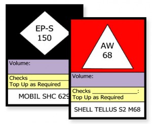 Custom printed Lubrication Signage and Industry Signage